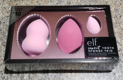 ELF Cosmetics Set of 3 Makeup Sponges Total Face, Blending, and ...
