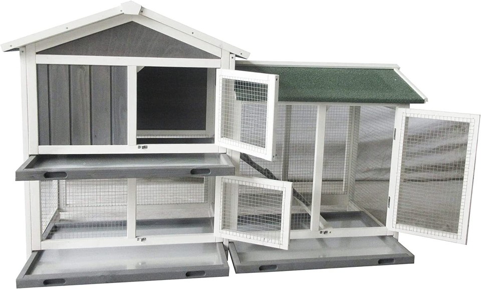RABBIT HUTCH HUTCHES RUN RUNS BUNNY BUSINESS THE GROVE EXTRA DEPTH with ...