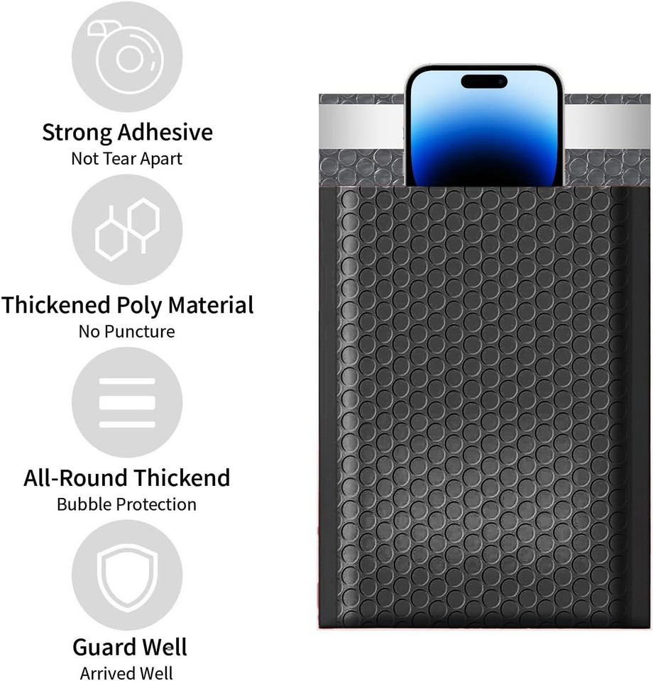 30PCS Self-Seal Bubble Mailers, Padded Envelopes, Poly Bubble Mailers ...