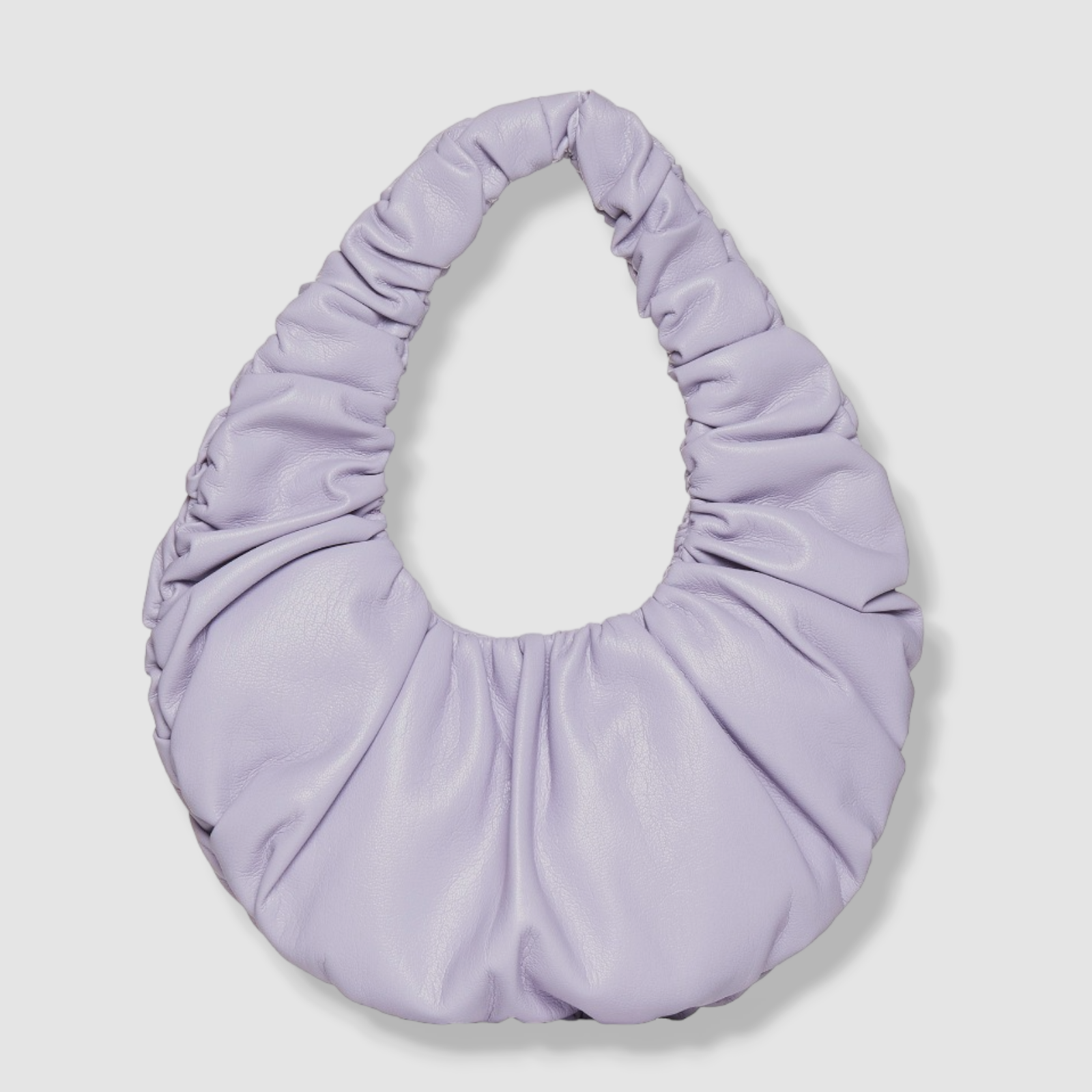 $496 Nanushka Women's Purple Anja Mini Ruched Faux Leather Shoulder ...