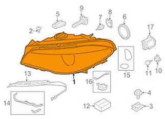 NEW BMW 5 F10 RIGHT SIDE HEADLIGHT 63117203244 7203244 LHD OEM NO DUTY ...