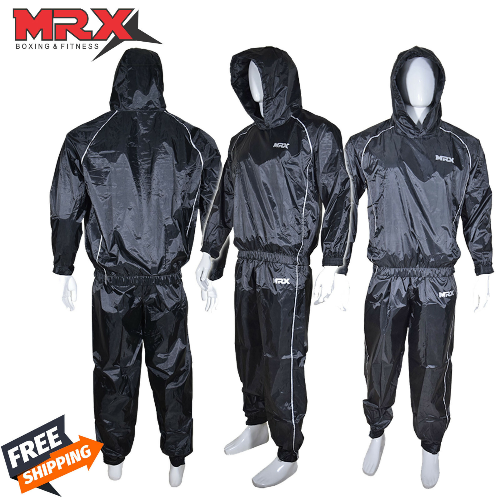 MRX Unisex Sauna Sweat Suit ~ Dual Layer ~ Fitness Weight Loss Exercise ...