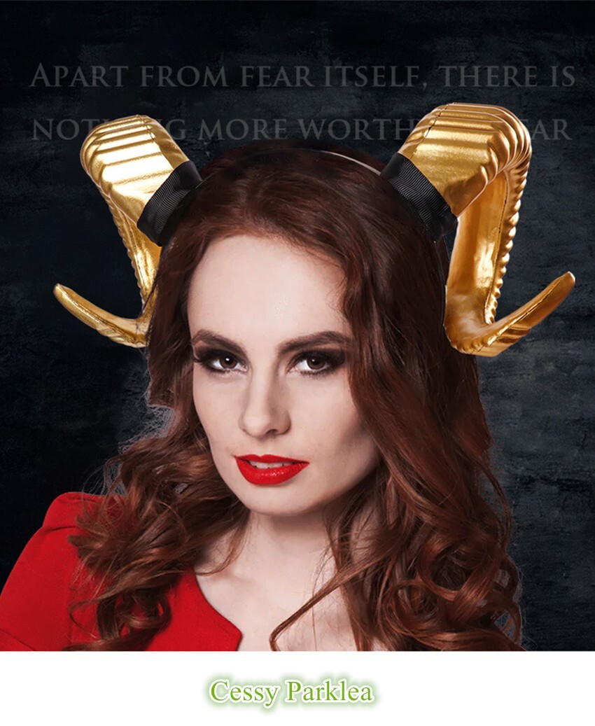 Z-L4-1 Deluxe Bull Ram Goat Aries Beast Horns Demon Devil Costume ...