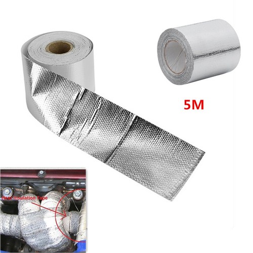 5M Car Silver Fire-retardant Belt Insulation Band Exhaust Heat Heat ...