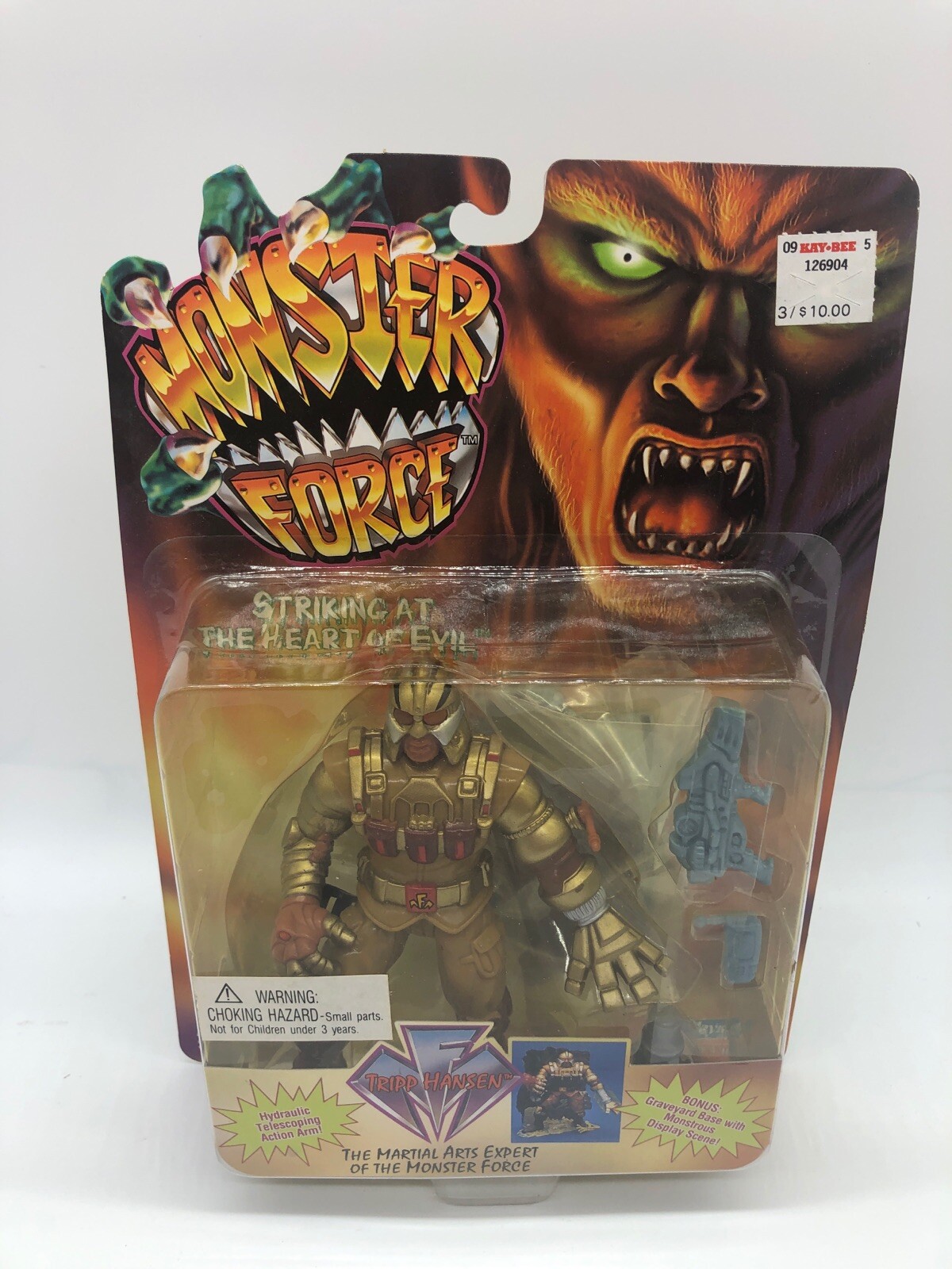 Monster Force Tripp Hansen Action Figure 1994 Playmates for sale online ...