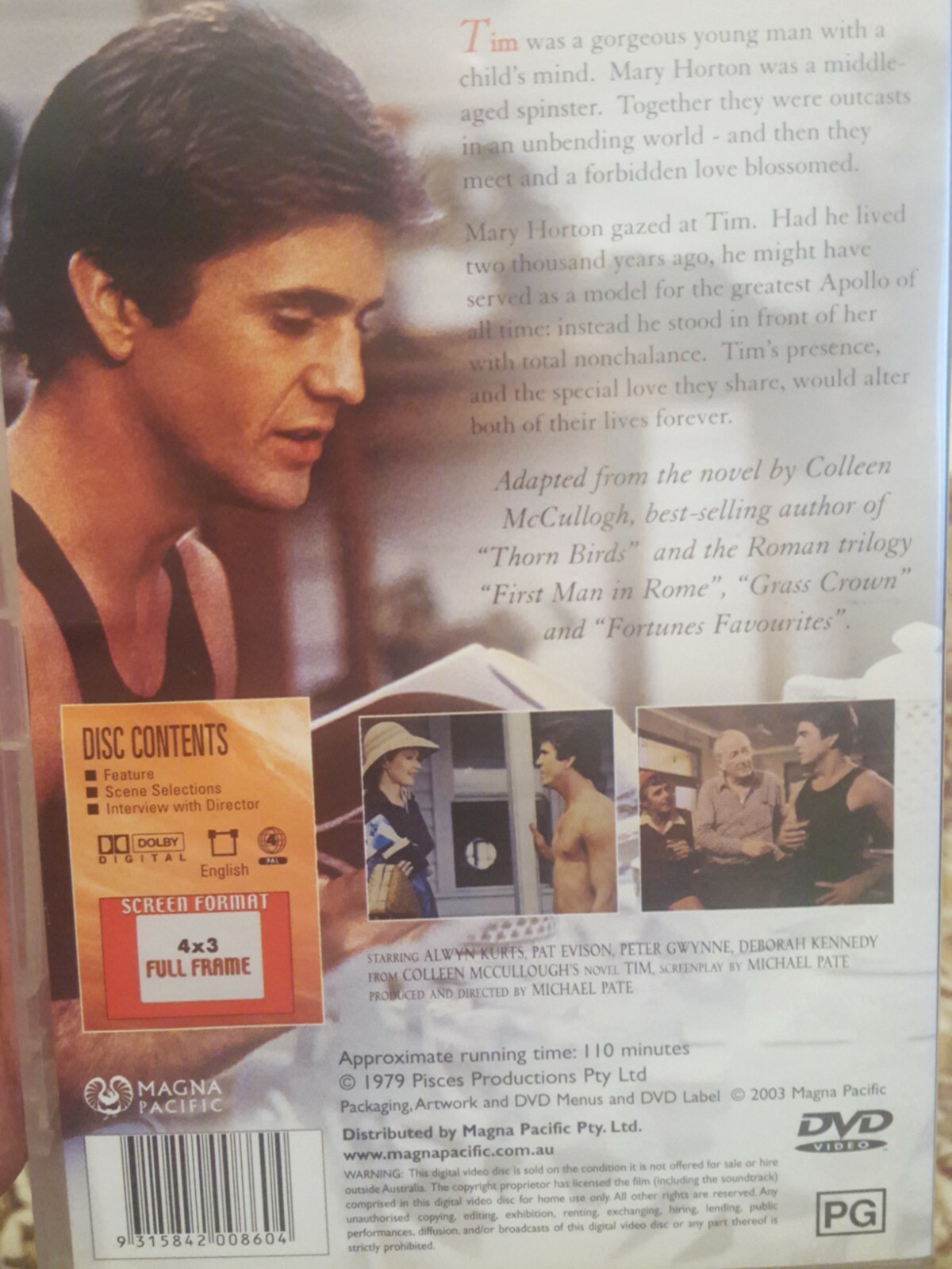 TIM DVD MEL GIBSON FILM ALWYN KURTS, PAT EVISON ADAPTED COLLEEN ...