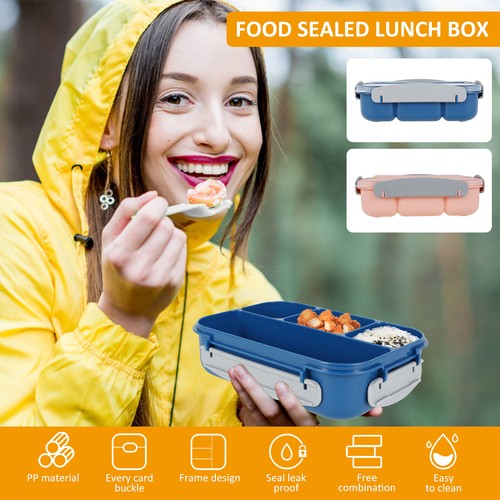 27Pcs Bento Box Meal Box Kit Reusable Bento Meal Box Set 1300ml Meal ...