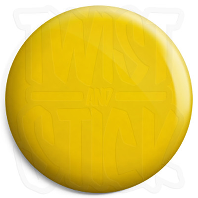 Yellow - Plain Colour 25mm Button Lapel Pin Badge - Blank School Merit ...
