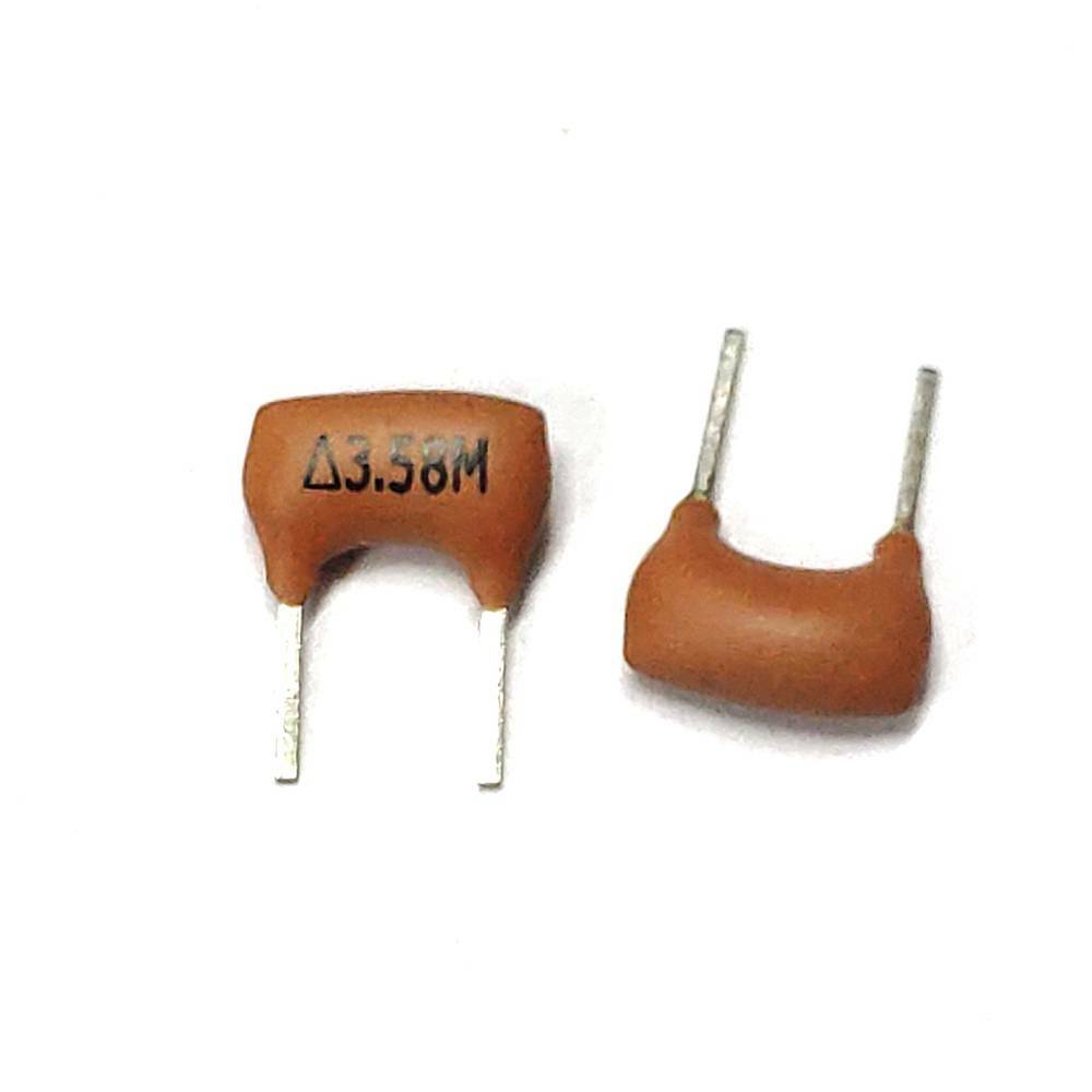 50pcs 2pin 3.58mhz ceramic resonators crystals oscillator | eBay