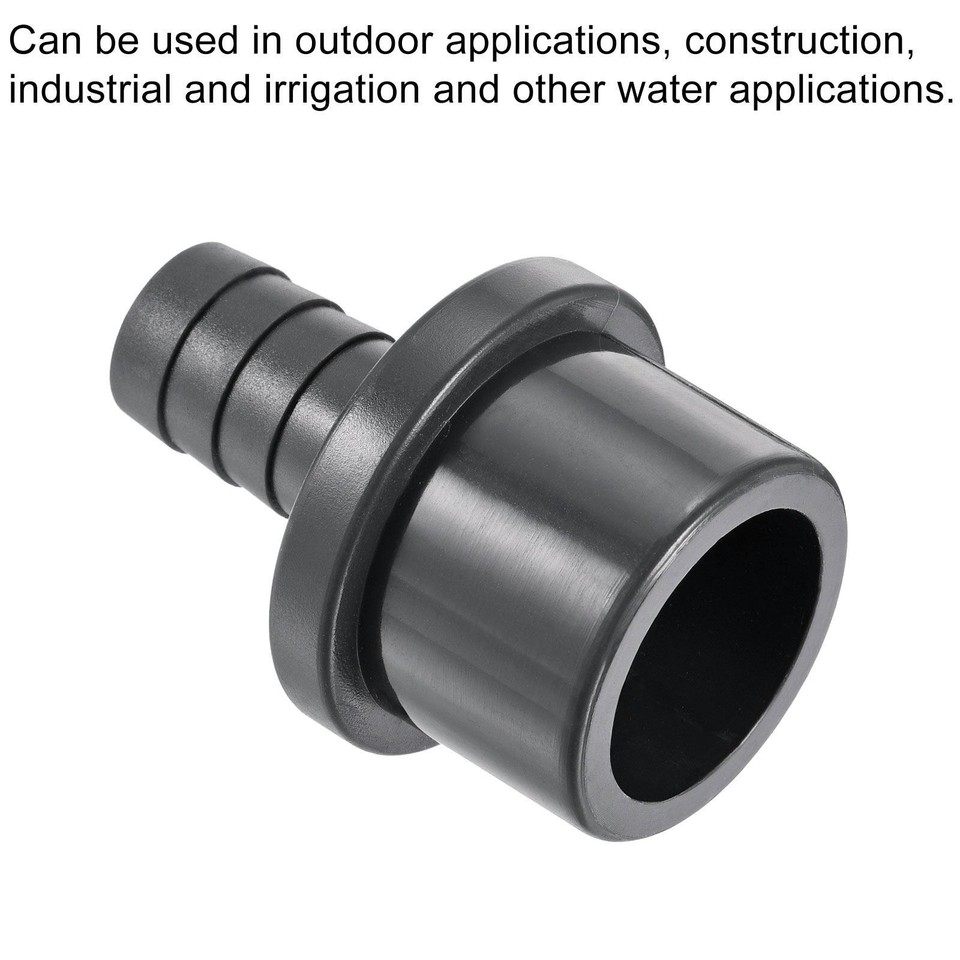 PVC Pipe Fitting 16mm Barbed x 32mm OD Spigot Straight Hose Connector ...