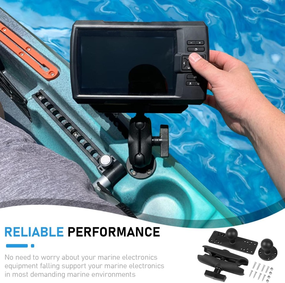 Aluminum Medium Arm Marine Electronic Depth Finder Mount for Garmin ...