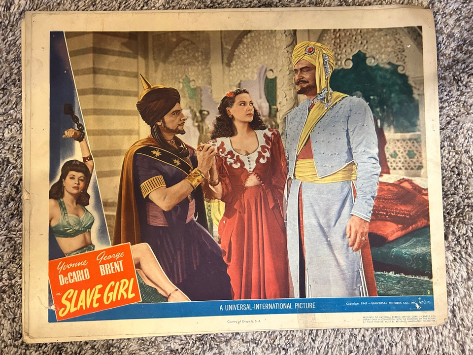 Vintage Movie Lobby Cards (8) "Slave Girl" 1947 Yvonne De Carlo | eBay