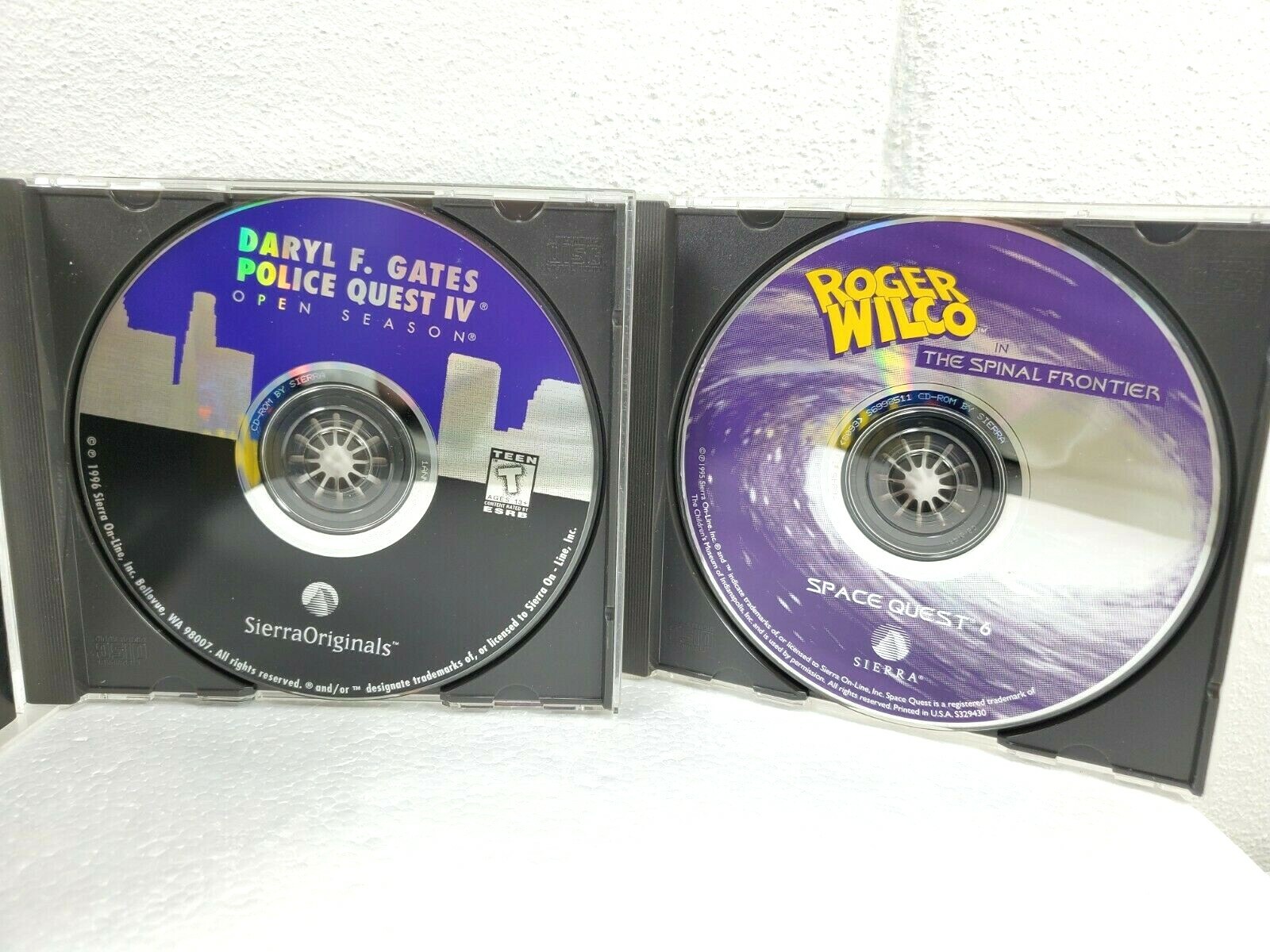 Vintage Lot of 3 Sierra PC Games- Ultra Mini Golf, Police Quest, Roger ...