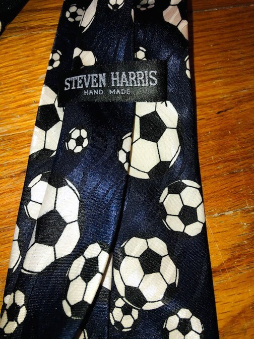 Steven Harris Silk Mens Neck Tie Necktie Black Soccer Balls Sports | eBay
