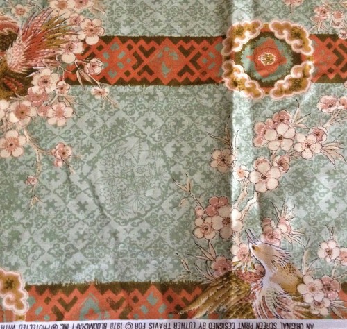 BTY 1978 Luther Travis for Bloomcraft DECORATOR FABRIC Oriental SCREEN ...