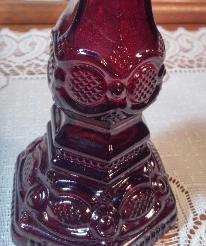 Single AVON CAPE COD RUBY 8 3/4 in. TALL SINGLE LIGHT CANDLESTICK. | eBay
