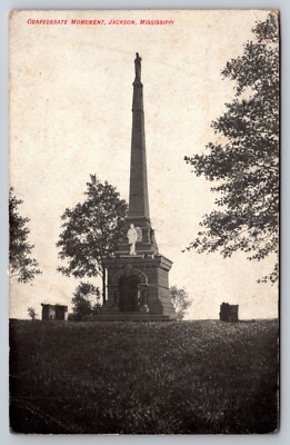 Confederate Monument Jackson Mississippi 1912 Postcard | eBay