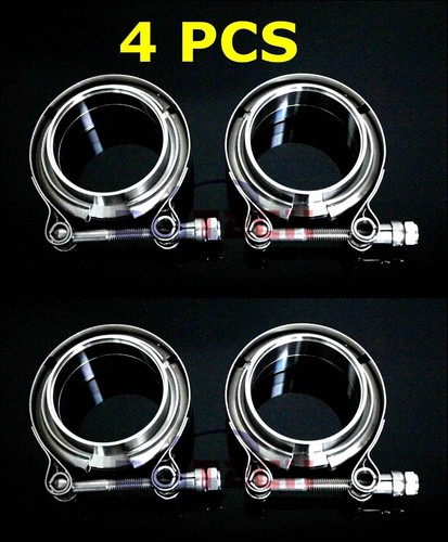 Blitech 4PCS 3 Inch Stainless Steel V Band Turbo Pipe Exhaust Clamp V ...
