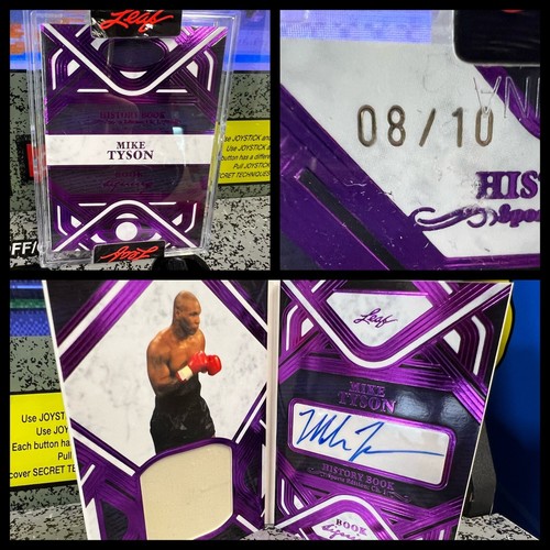 2023 Leaf History Book Mike Tyson Book Signing Patch Auto SSP 8/10 | eBay