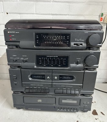 Matsui CDM 20X Vintage Retro Hi-Fi Music System Turntable Cassette CD ...