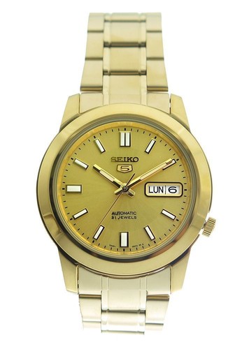 Seiko Seiko 5 SNKK20K1 Day Date St.Steel Gold Round 21j Automatic Mens ...