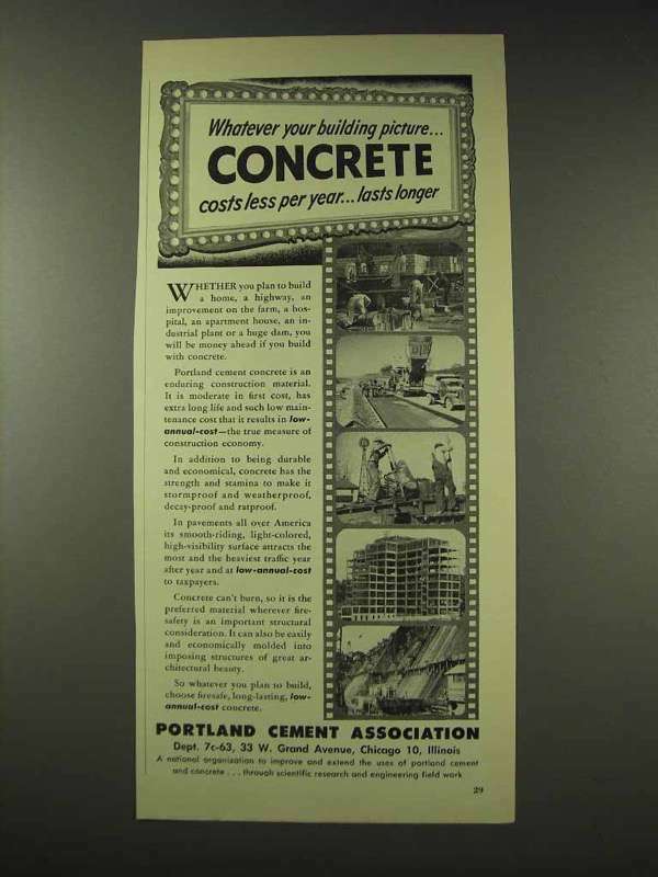 1948 Portland Cement Ad - Your Building Picture | eBay