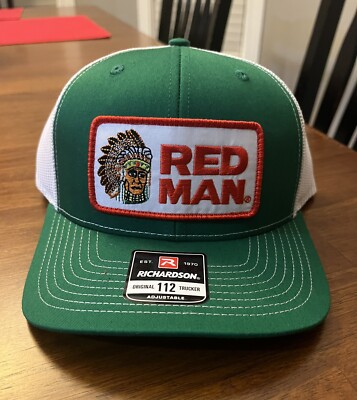 Red Man Chewing Tobacco Red Bass Trucker Hat Richardson 112 Cap Vintage ...