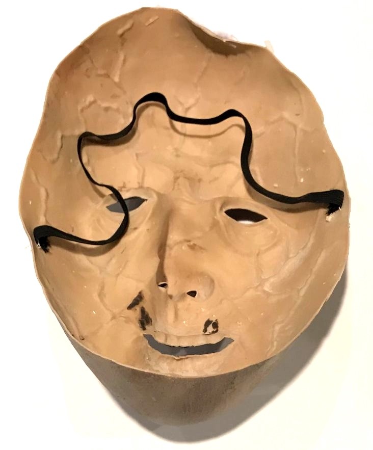 ZOMBIE CRACKED MASK Dead Old Man Skull Latex Rubber Rotted Face Ghost ...