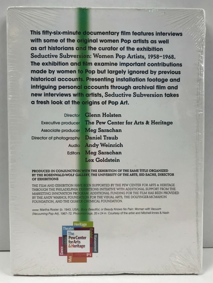 SEDUCTIVE SUBVERSION: WOMEN POP ARTISTS 1958-1968 - DVD FILM - BRAND ...