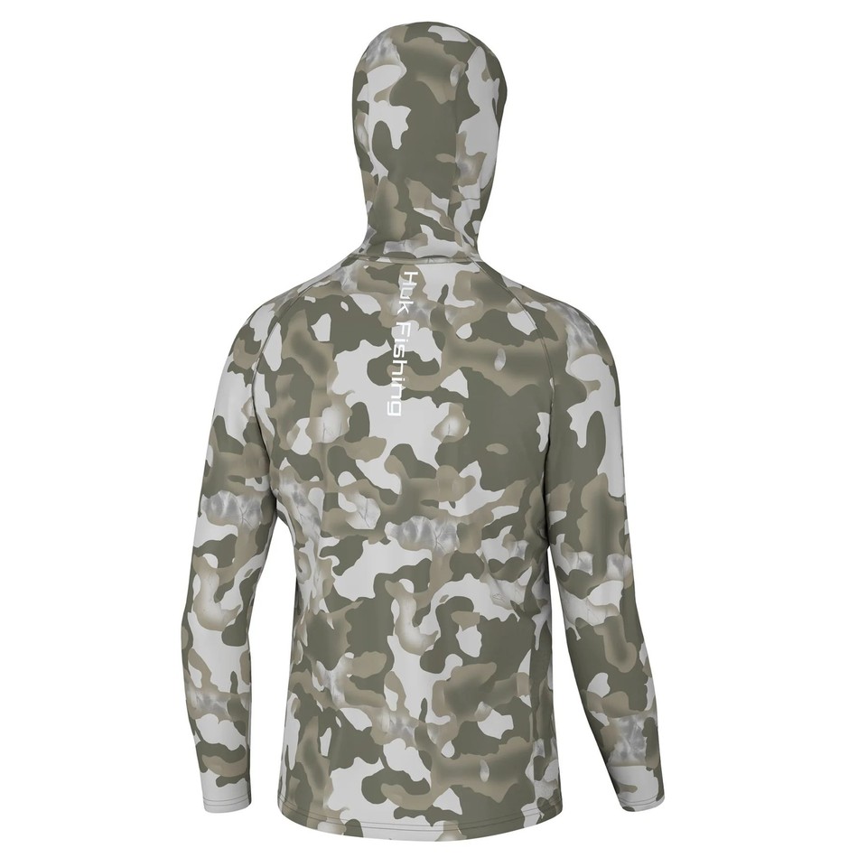 Huk KC Phantom Scales Pursuit Hoodie Men's Tech Shirt, Moss, Large | eBay