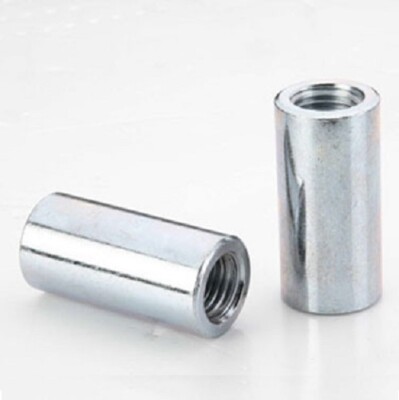 M10 / 10mm THREADED ROD BAR STUD ROUND CONNECTOR NUT BRIGHT ZINC LONG ...