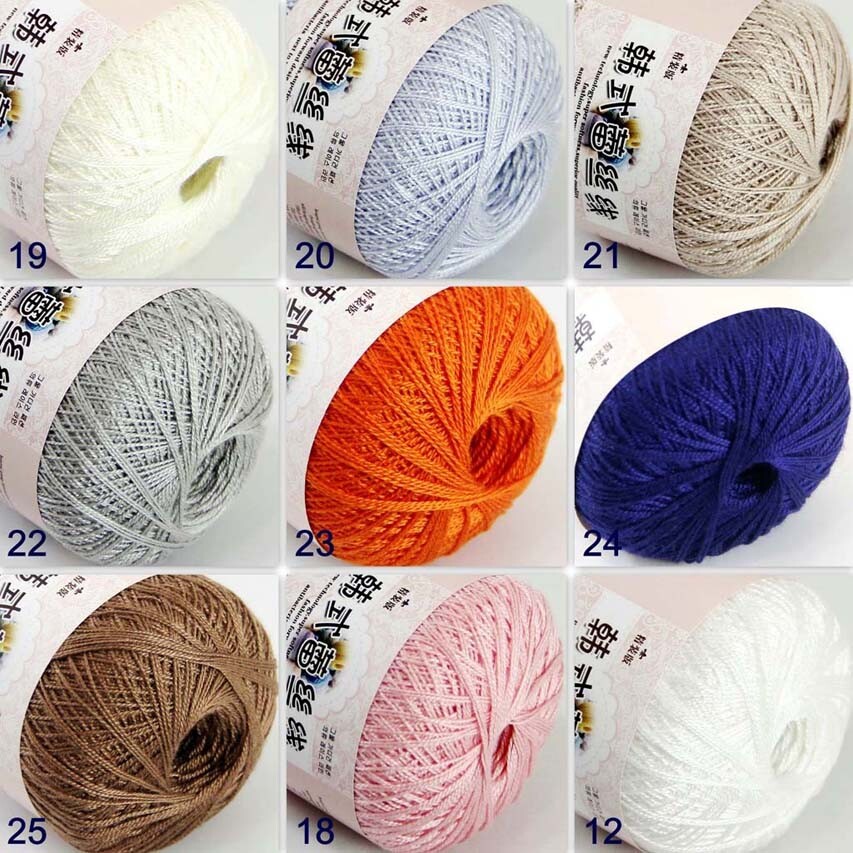 Sale 1ballx50g New Soft Hand Cotton Lace Wool Yarn Crochet Shawl Scarf ...