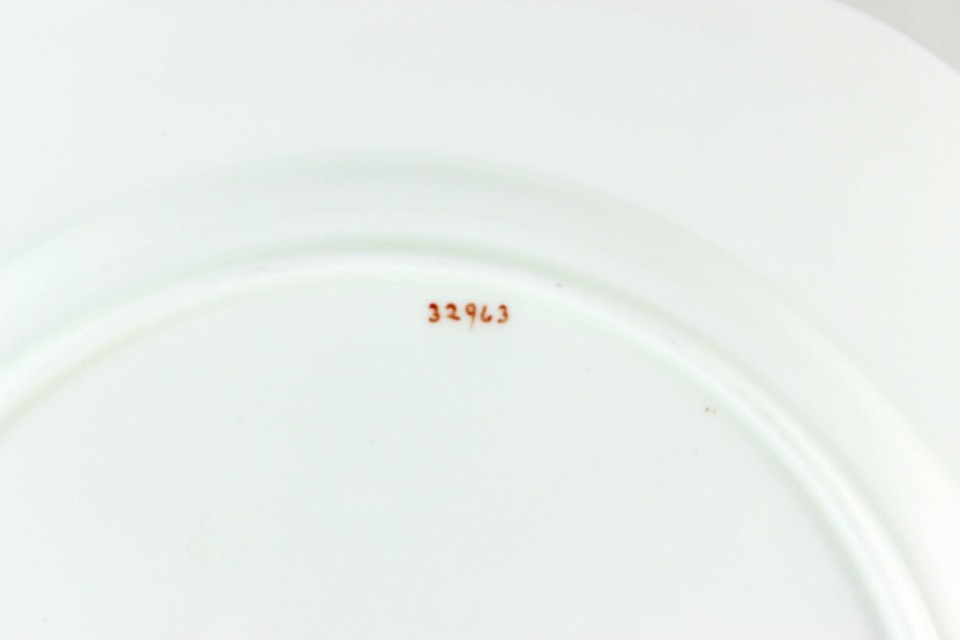 FAB SET 4 DINNER PLATES GEORGE JONES CRESCENT BONE CHINA 32963 AQUA ...