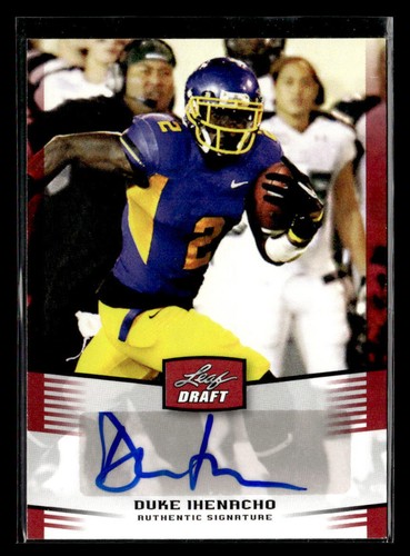 2012 Leaf Draft #DI1 Duke Ihenacho auto card San Jose State Spartans | eBay