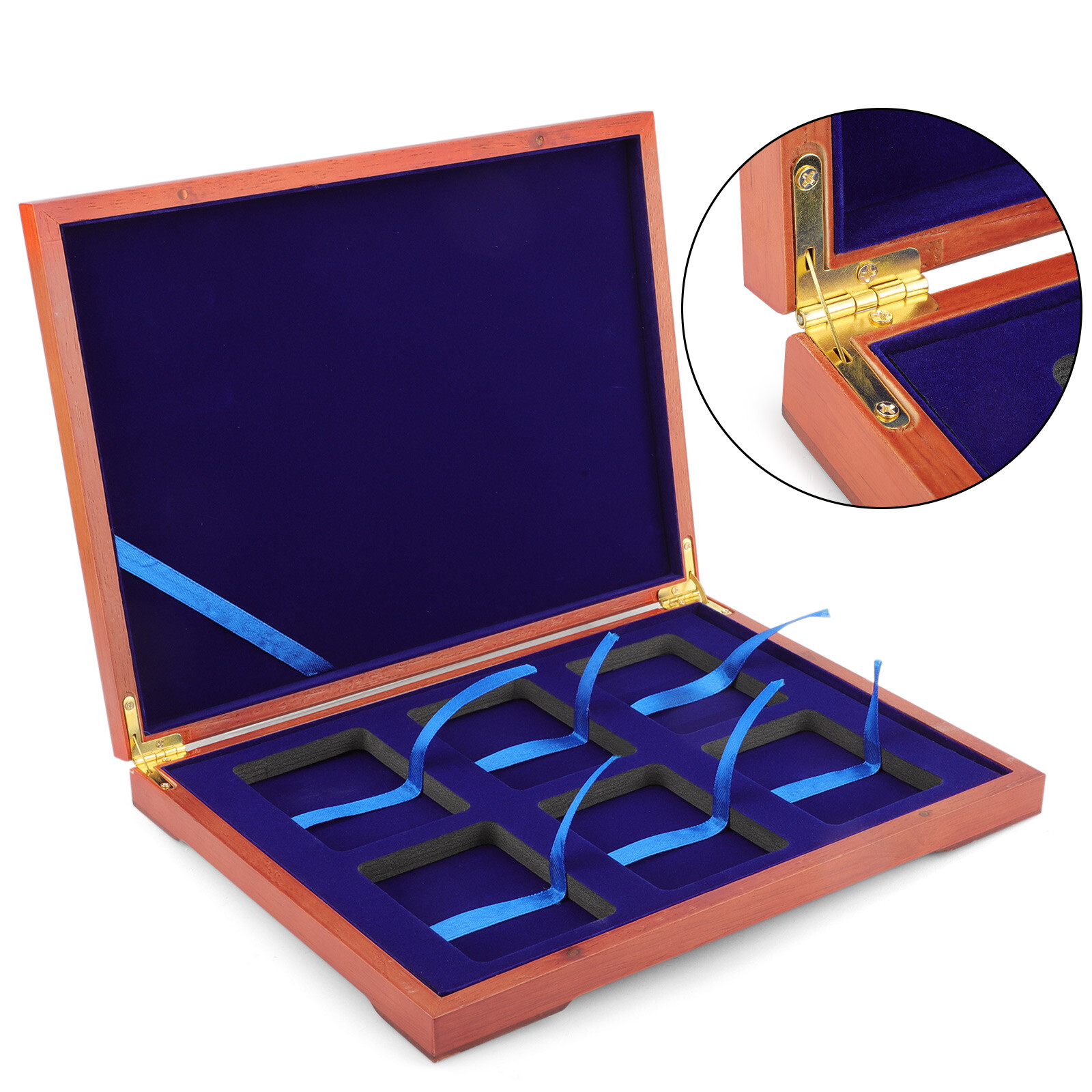 Coin Slab Storage Box Solid Wooden Display Case for 6 Certified PCGS ...