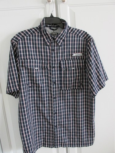 HABIT Short Sleeve Shirt Vented Back Mens sz M Plaid | eBay