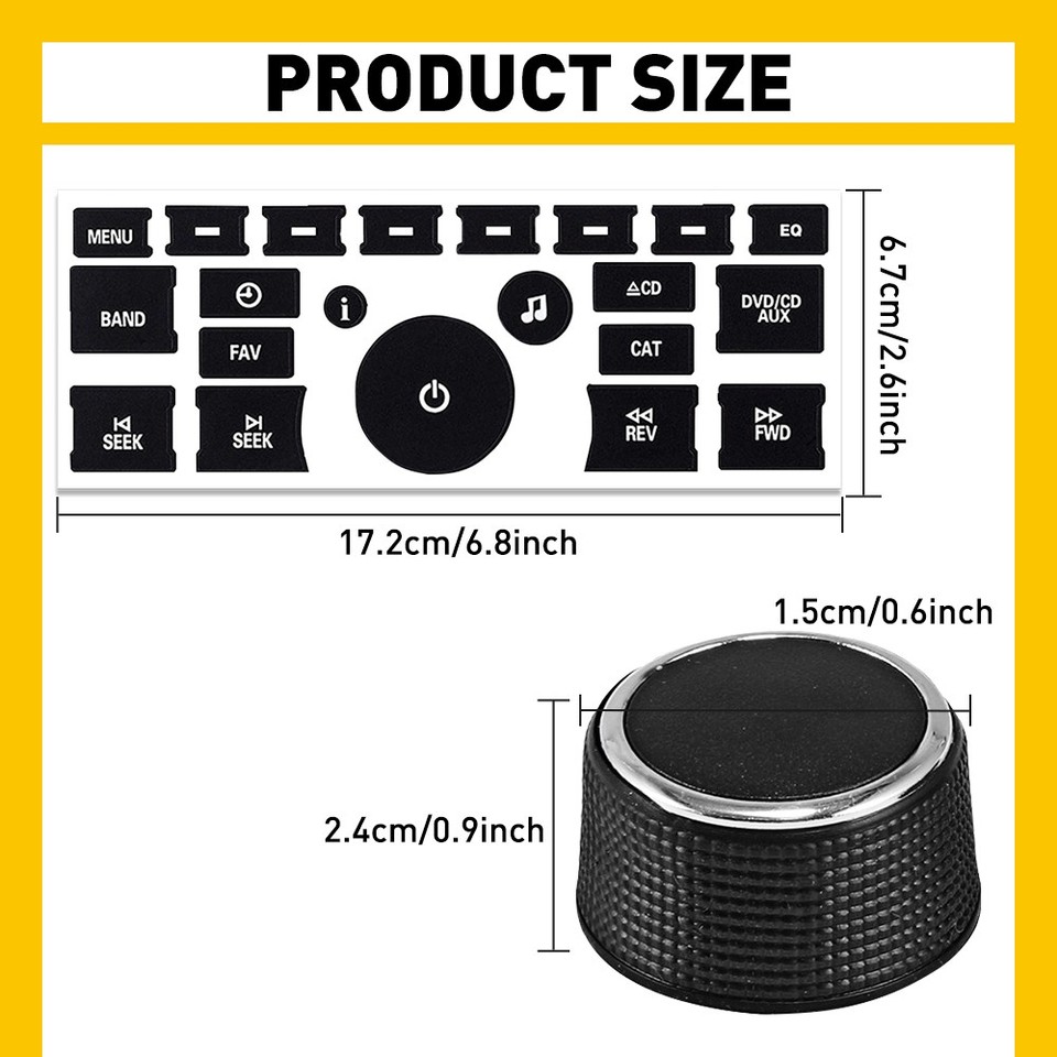 Rear Radio Control Volume Radio Knob A/C Control Climate Button ...