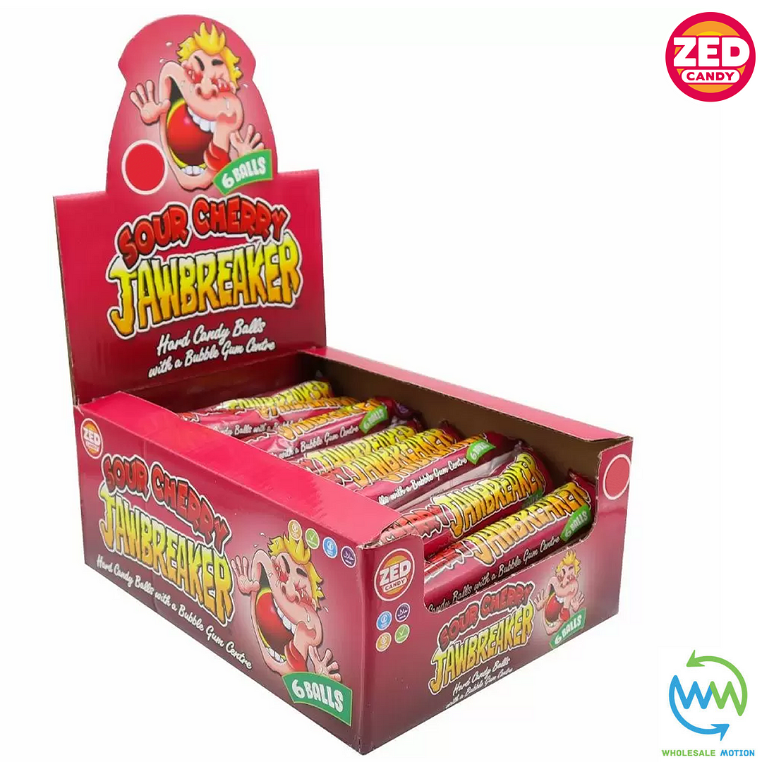 ZED Candy JAWBREAKER 6 Pack SOUR CHERRY Flavour INDIVIDUAL Wrapped ...