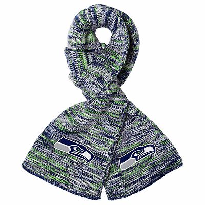 Seattle Seahawks Scarf Knit Winter Neck - Team Logo Warm Soft New Peak ...