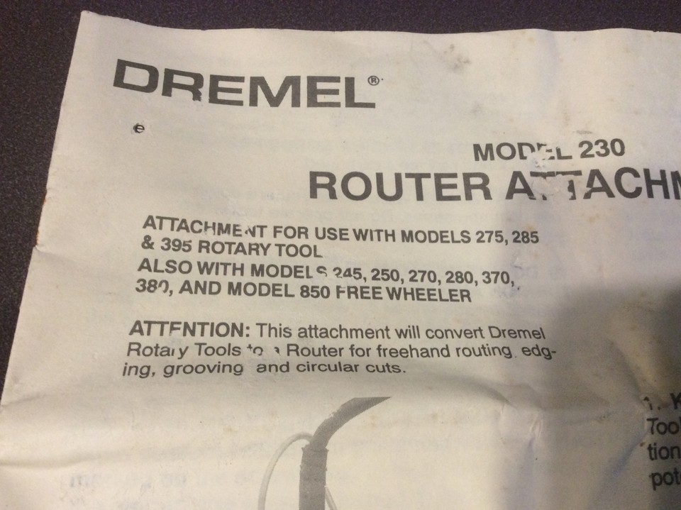 Dremel Model 230 Router Attachment #2615300792 | eBay