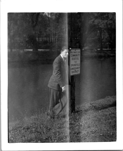 Springfield Ohio Handsome Man Standing at Buck Creek Nature 1930s ...