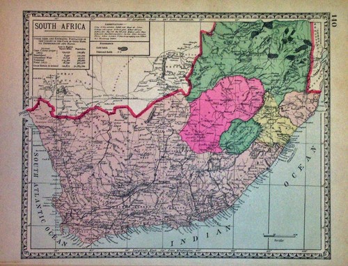 1886 South Africa HAND COLORING original ANTIQUE MAP authentic | eBay