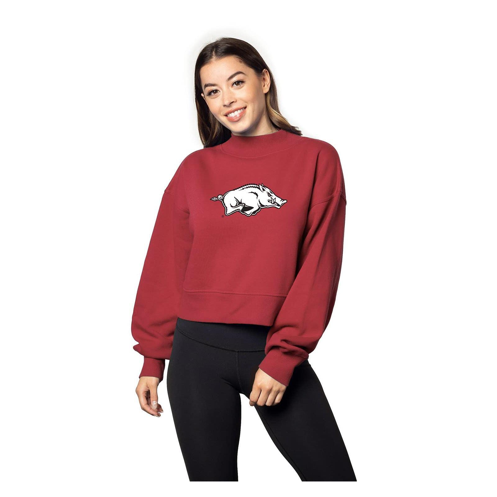 Chicka-D Women's Arkansas Razorbacks Hailey Pullover Sweatshirt Red XL ...