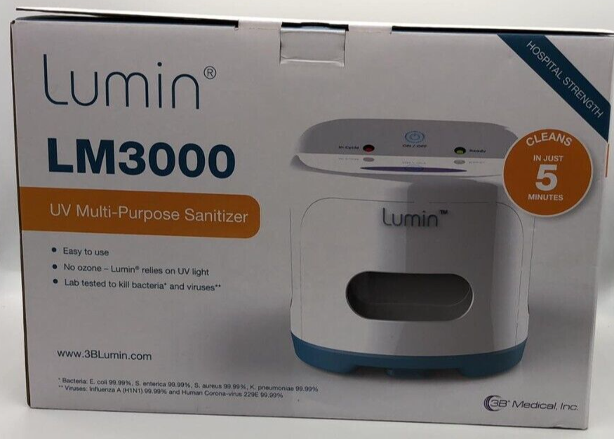 3B Medical INC Lumin LM3000 UV Multi-Purpose Sanitizer ~ CPAP CLEANER ...
