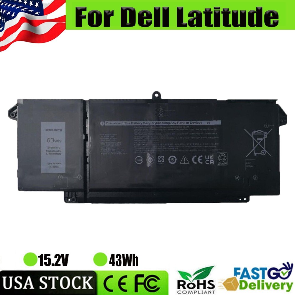 7FMXV LAPTOP BATTERY FOR DELL LATITUDE 5320 7320 7420 7520 9JM71 0TN2GY ...