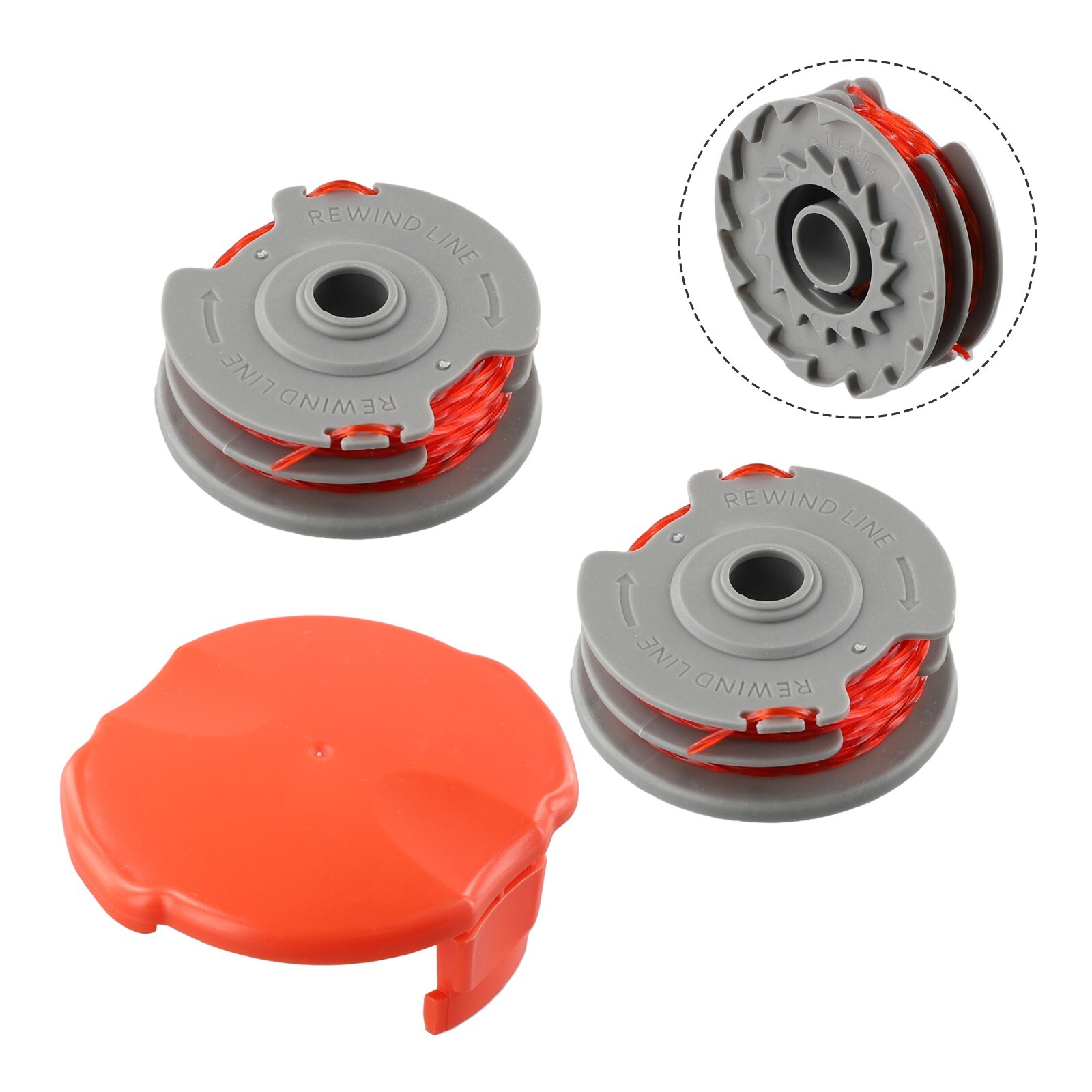 2*Spools + 1*Spool Cap For Flymo Contour 500/700 Power Plus String ...