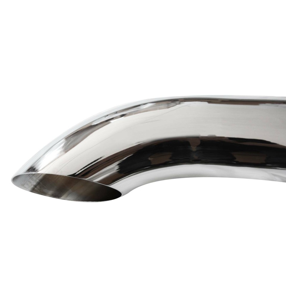 6"- 5"OD Chrome Curved Stack 24" Exhaust Pipe Peterbilt Kenworth ...