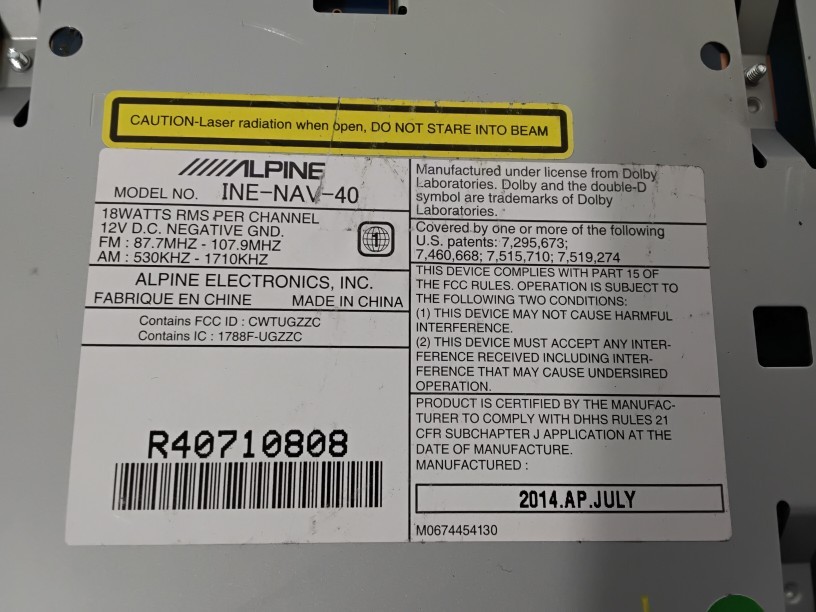 Aftermarket Alpine INE-NAV-40 AM FM CD Navigation Radio Receiver LKQ | eBay