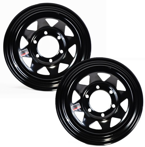 eCustomrim 2-Pack Trailer Rim Wheel 15 Inch 15X6 6 Lug Black Spoke | eBay
