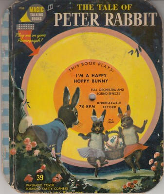 1955 THE TALE OF PETER RABBIT Magic Talking Books Record/Book 78 RPM | eBay